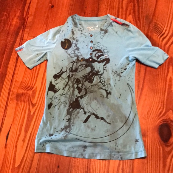 Cache | Tops | Cache Tee Small Aqua Blue | Poshmark